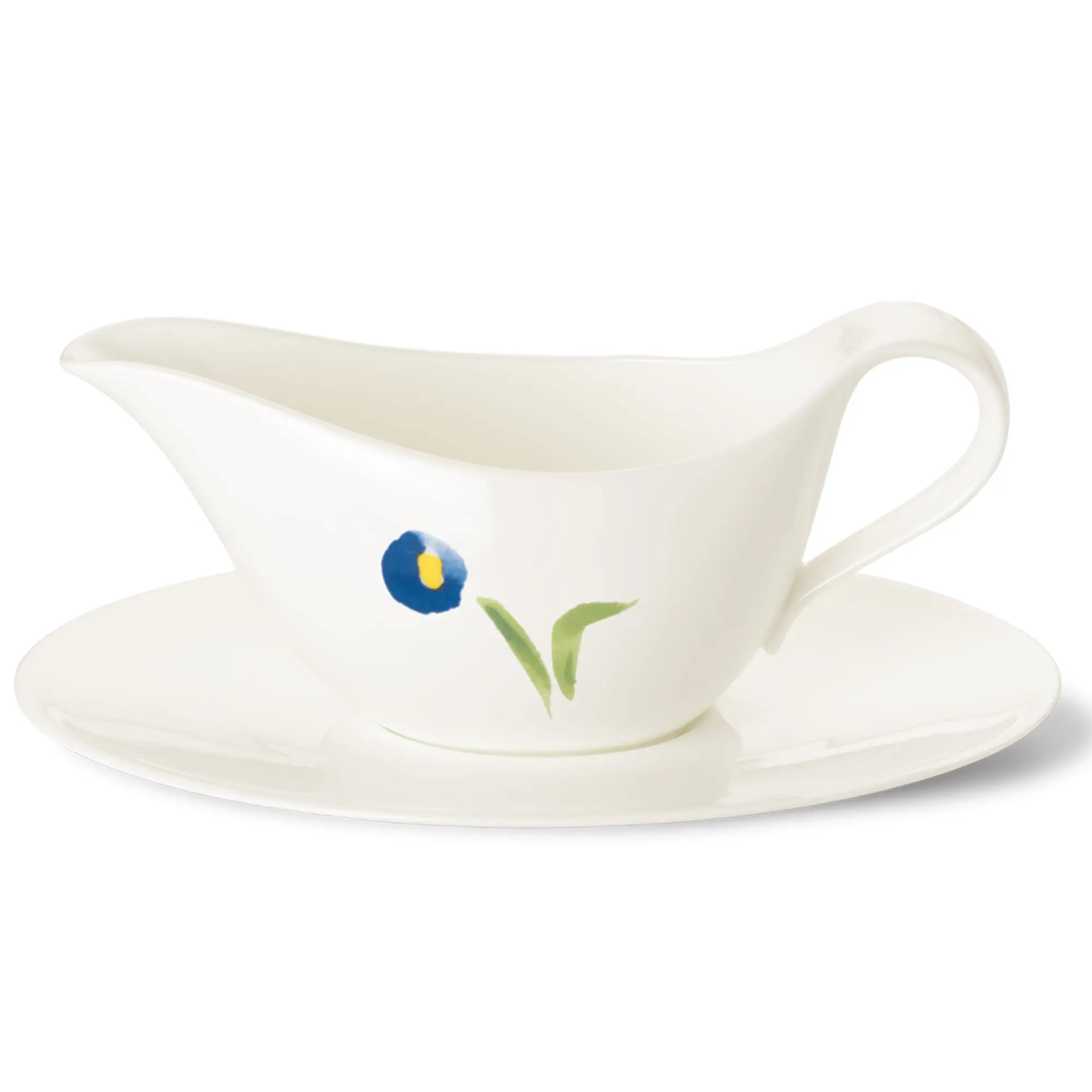 Impression (Blue Flower) - Set Sauce Boat & Stand 15.2 FL OZ | 0.45L ...