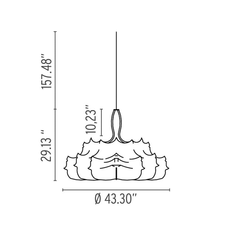 Zeppelin Chandelier - Pendant Light made with Cocoon Material ...